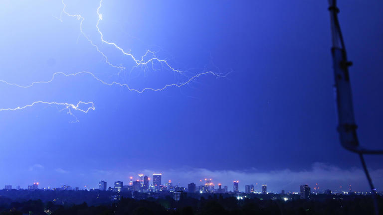 In pictures: A night of dramatic lightning strikes