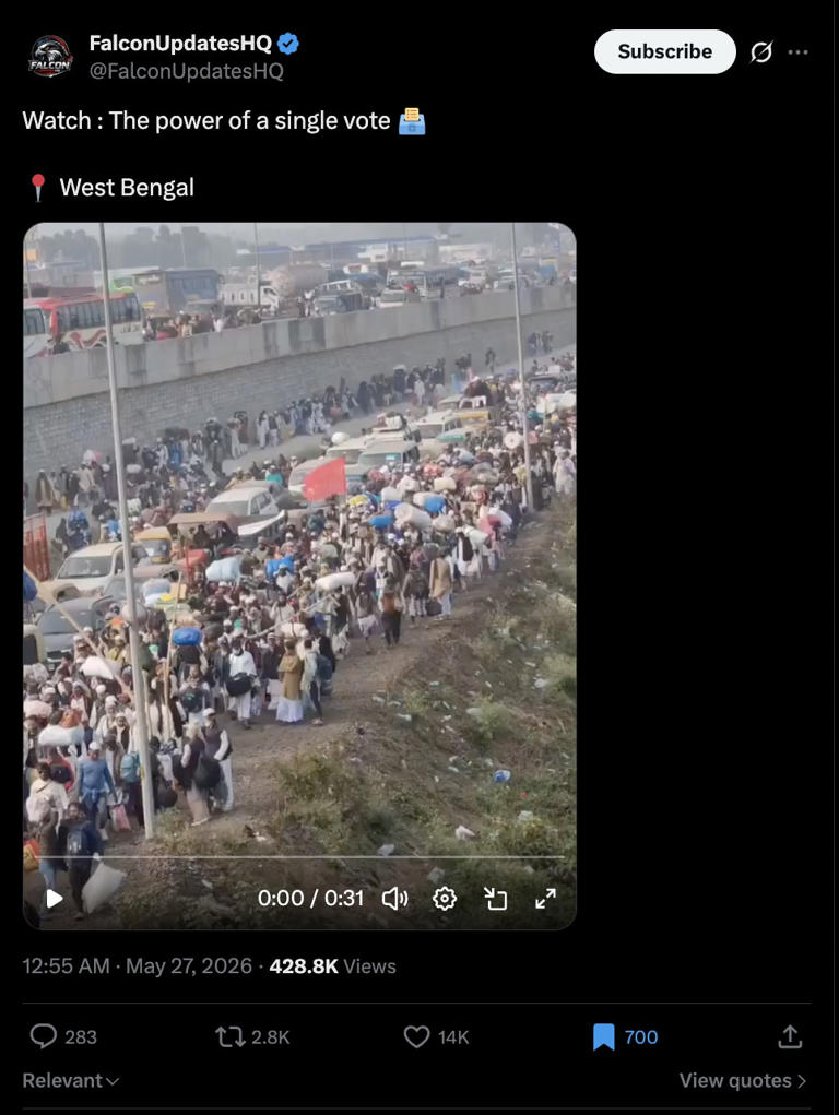 Fact check: Illegals fleeing WB? No, video shows Muslims attending ...