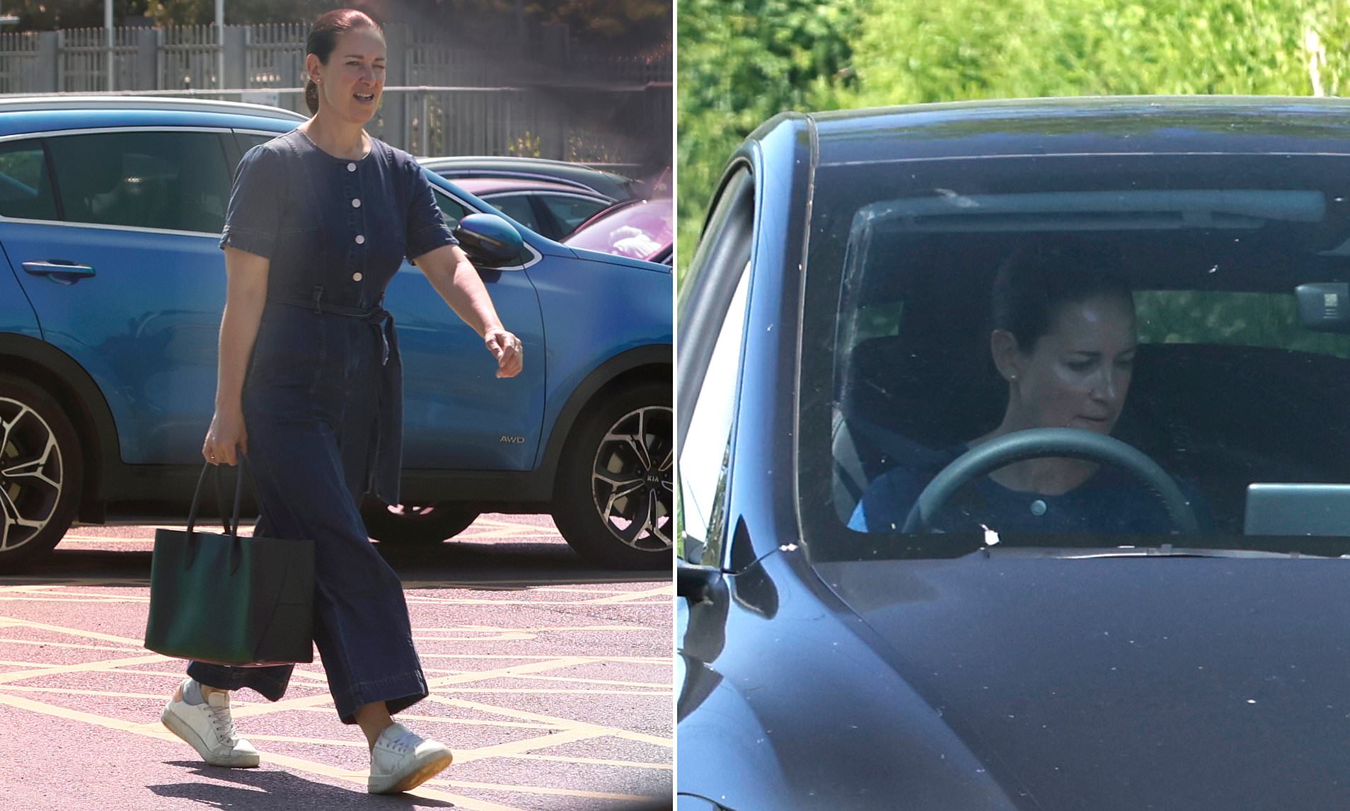 Kirsty Gallacher is seen in her £55,000 Tesla after serving out six ...