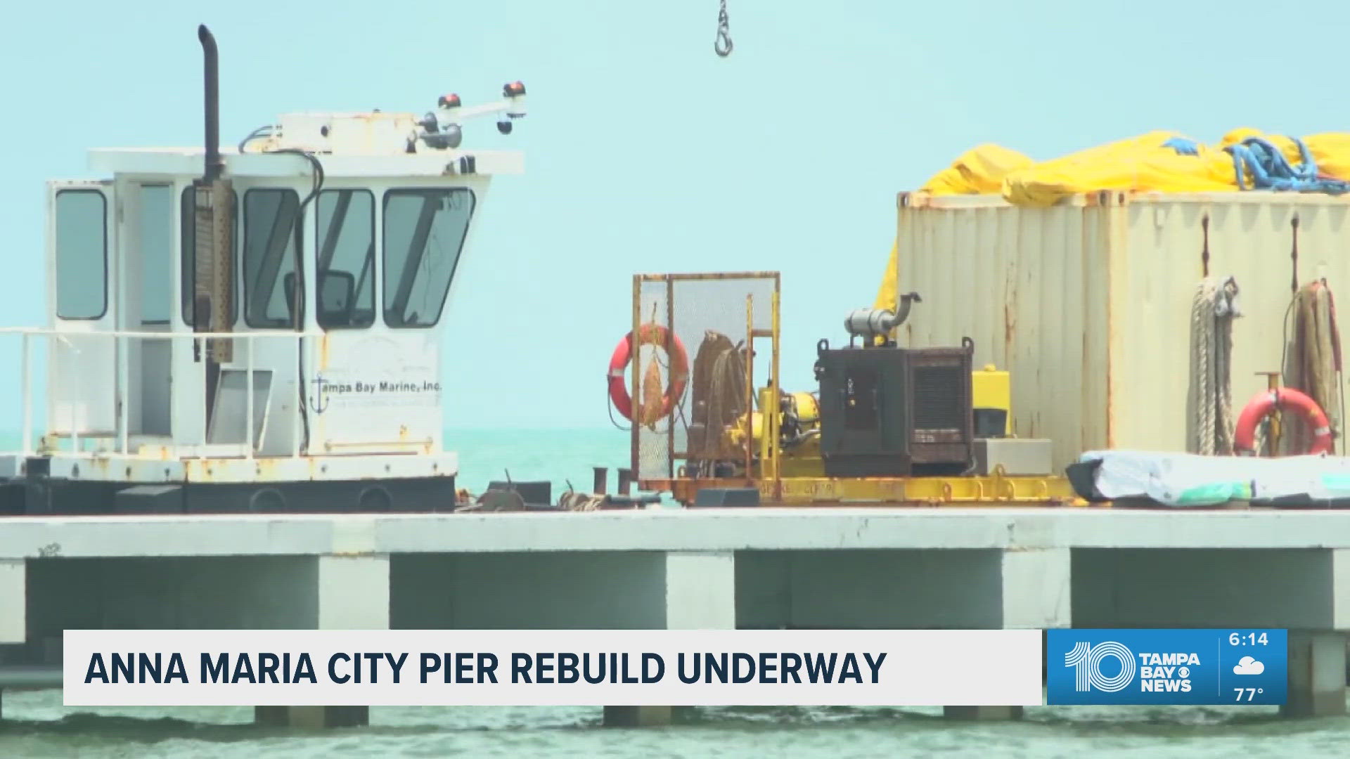The Anna Maria City Pier rebuild is underway