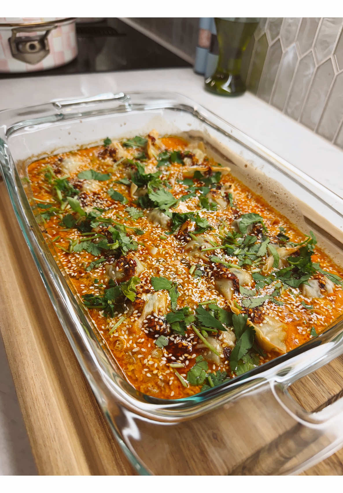 Quick one pot spicy dumpling bake comfort meal ready in minutes