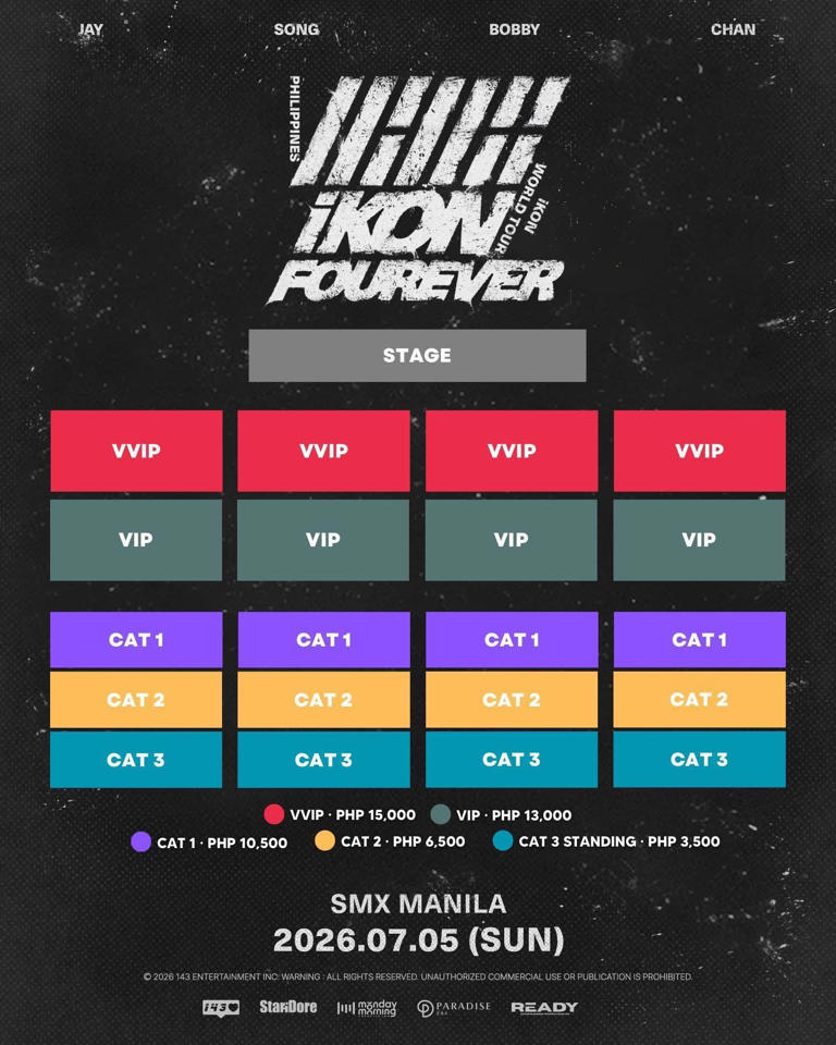 iKON in Manila: Ticketing details, seat plan, and more