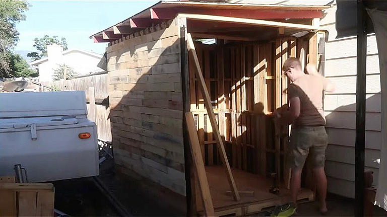 DIY scrap wood pallets into an affordable storage solution for your ...