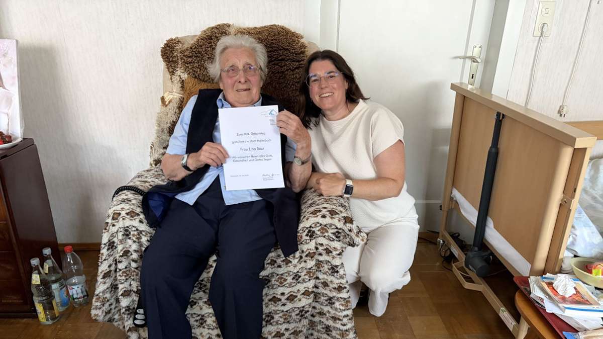 100. Geburtstag in Haiterbach - Lina Saur blickt mit Dankbarkeit auf ...