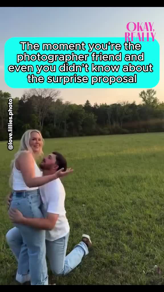 The photographer was just as shocked as the bride-to-be