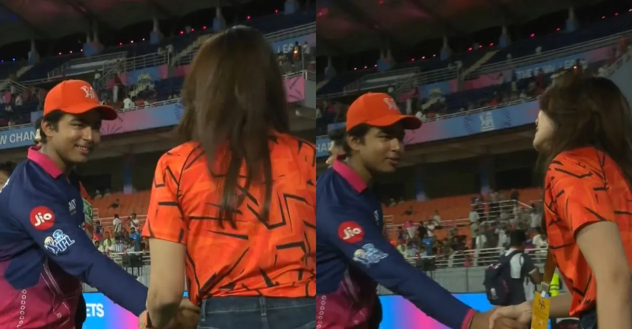 Watch: Sunrisers Hyderabad owner Kavya Maran warmly meets Vaibhav ...