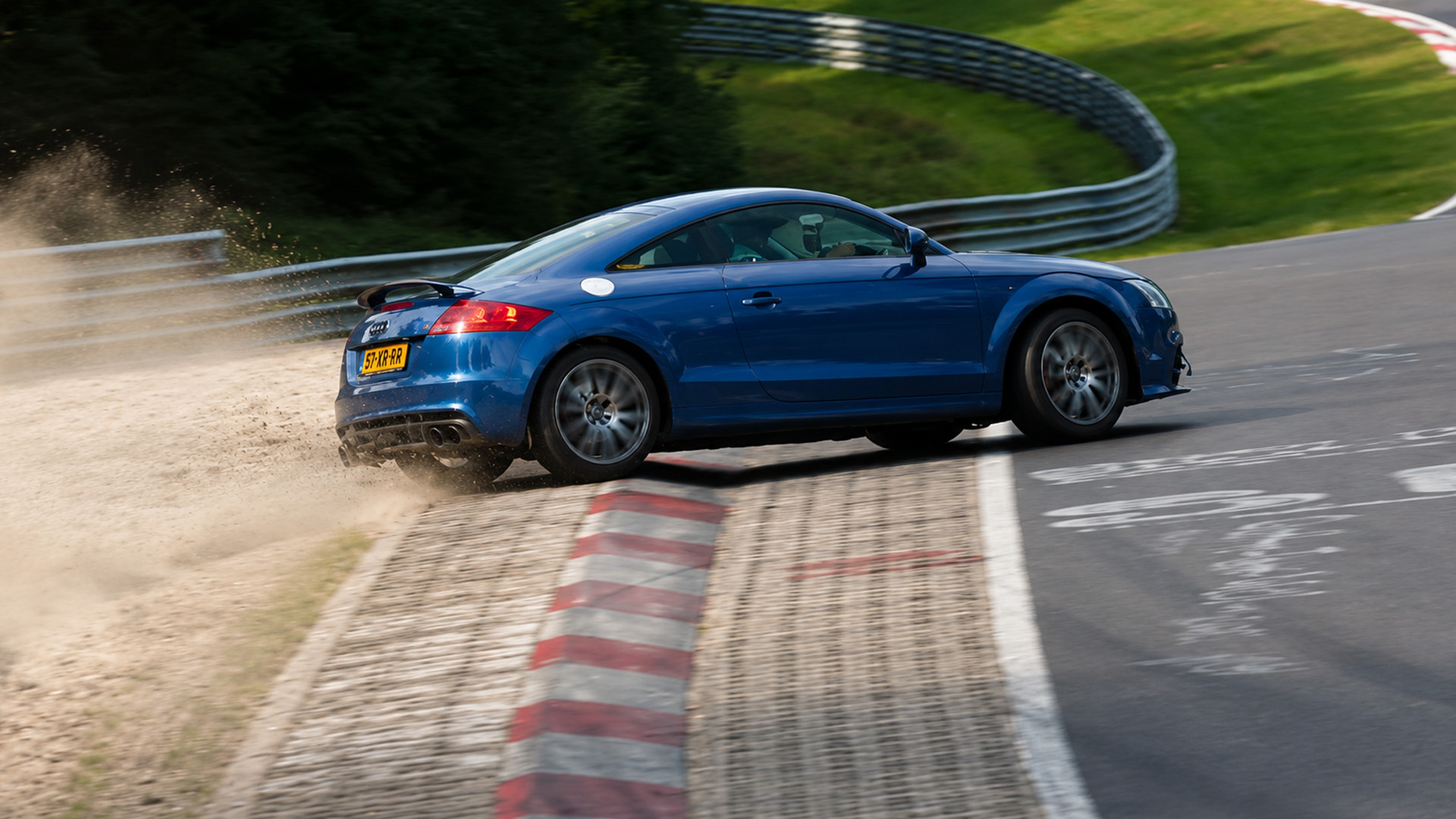 Audi TT crash happens at serious pace on track corner