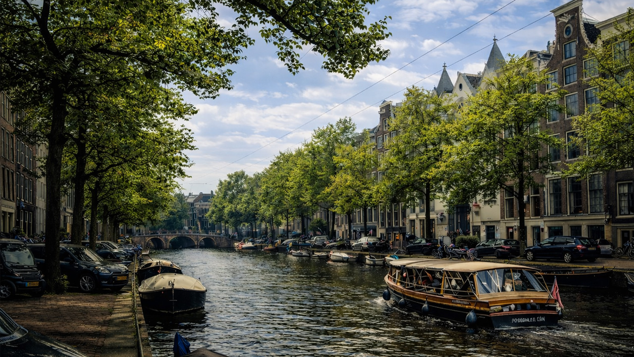 What Amsterdam’s canal streets look like with boats
