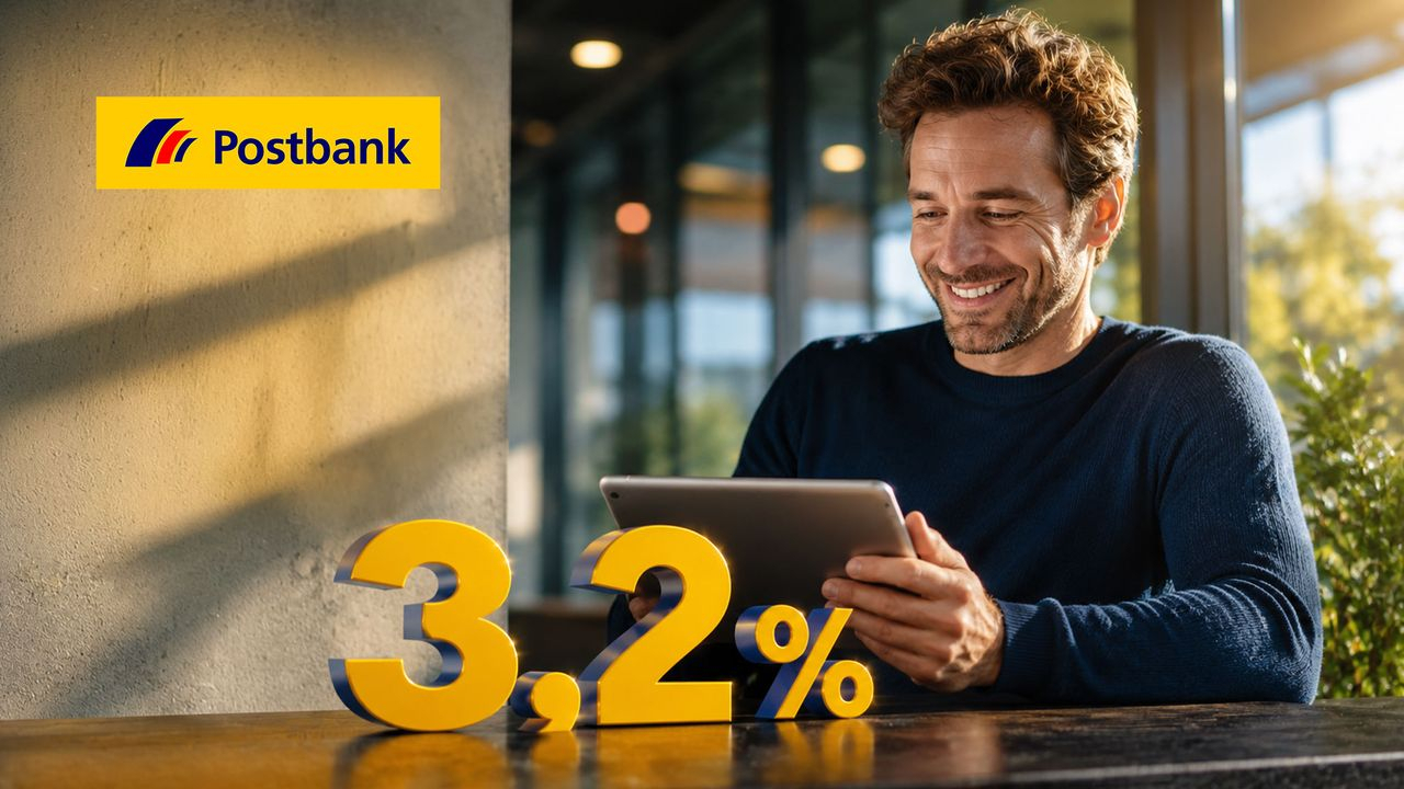 Postbank Tagesgeld: 3,2 Prozent Zinsen für 6 Monate