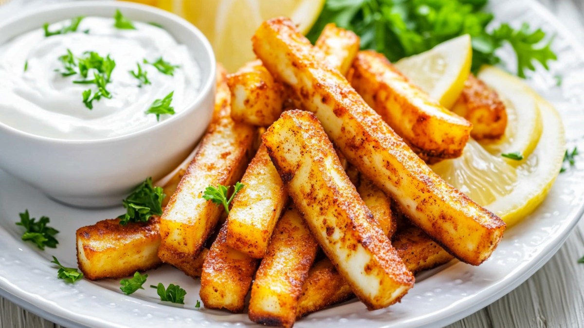 Airfryer-Halloumi-Fries: knusprig, käsig und perfekt zum Dippen