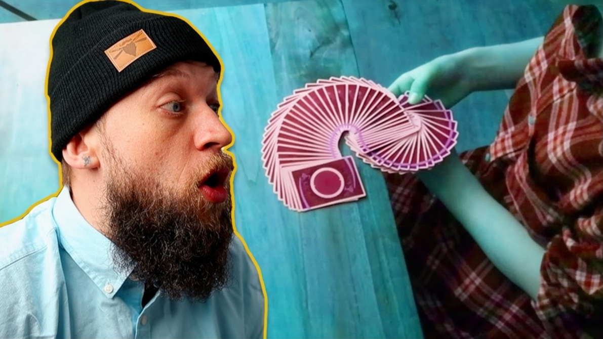 Magician reacts to impossible card manipulation!
