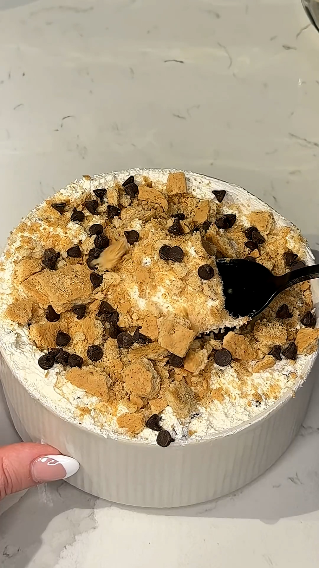 Whipped topping replaces heavy cream in no-bake cheesecake