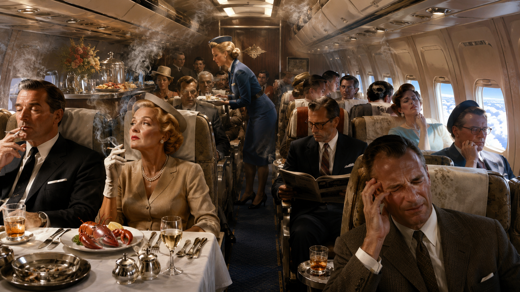 Why the golden age of air travel was worse than you think