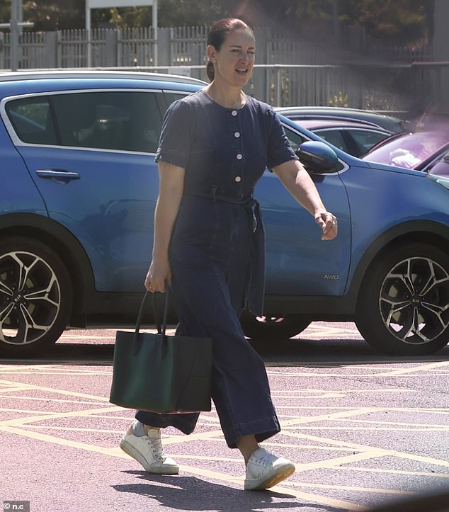 Kirsty Gallacher is seen in her £55,000 Tesla after serving out six ...