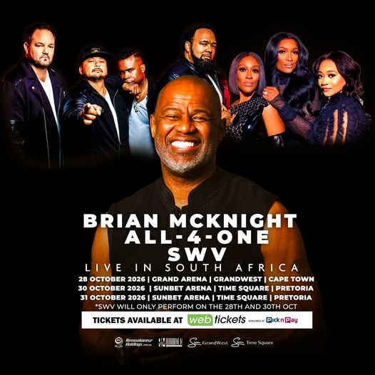 Brian McKnight, All-4-One and SWV coming to South Africa for 'Ultimate ...