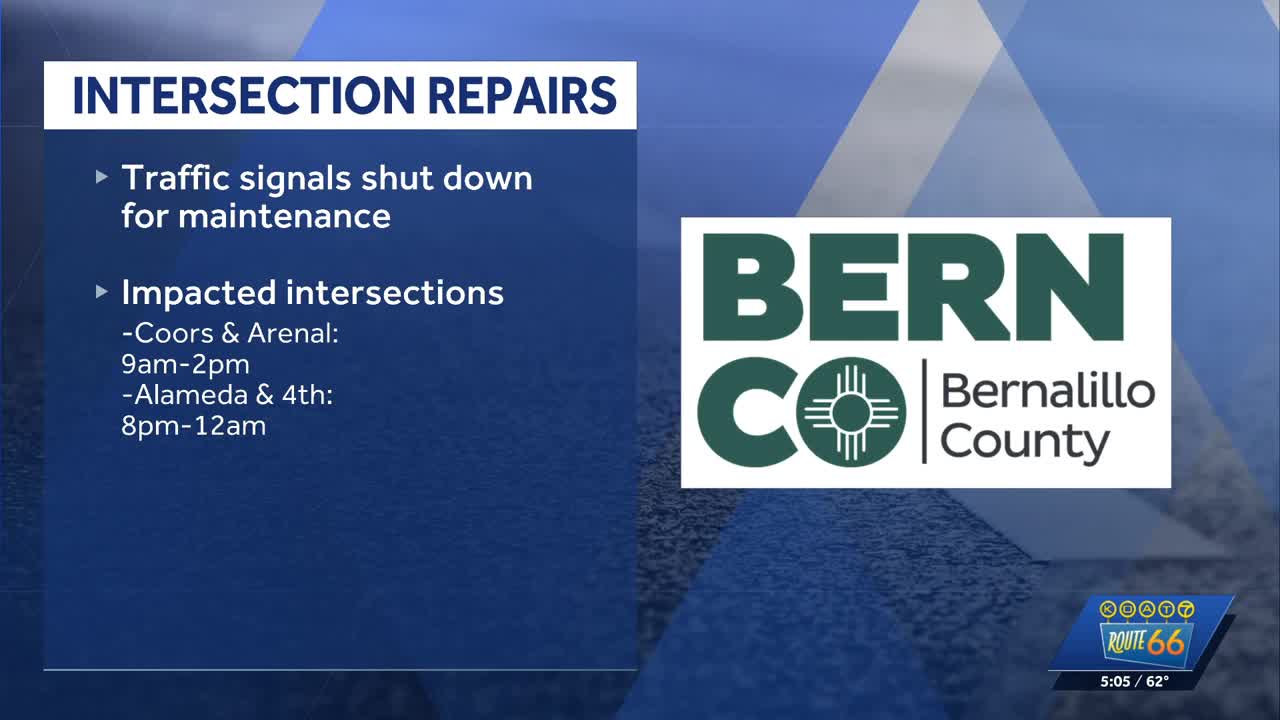 Traffic signal repairs at two Albuquerque intersections