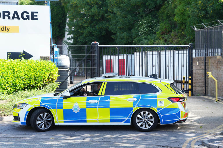 In photos: Police presence at industrial estate in Brighton