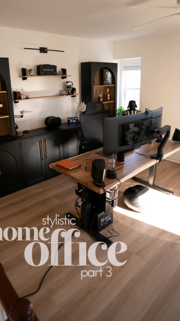 Finished home office setup