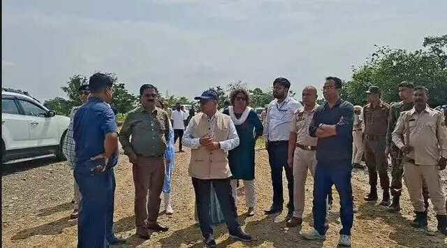Assam official investigates illegal stone mining at Doyang River