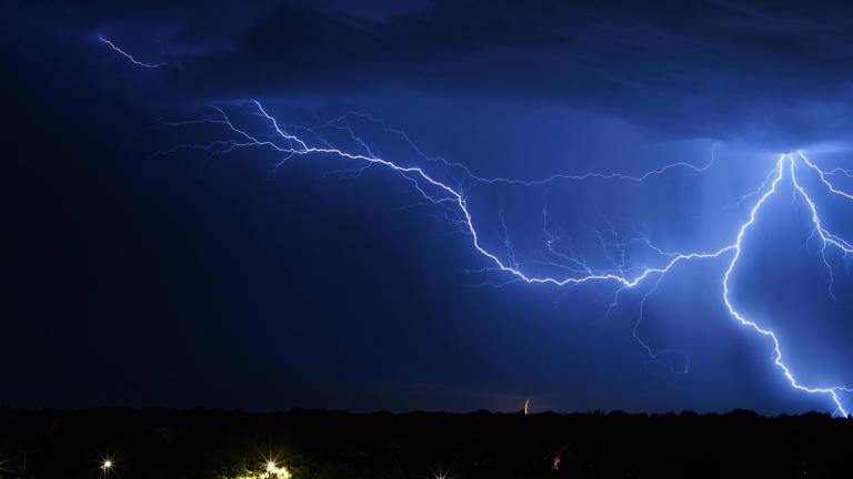 In pictures: A night of dramatic lightning strikes