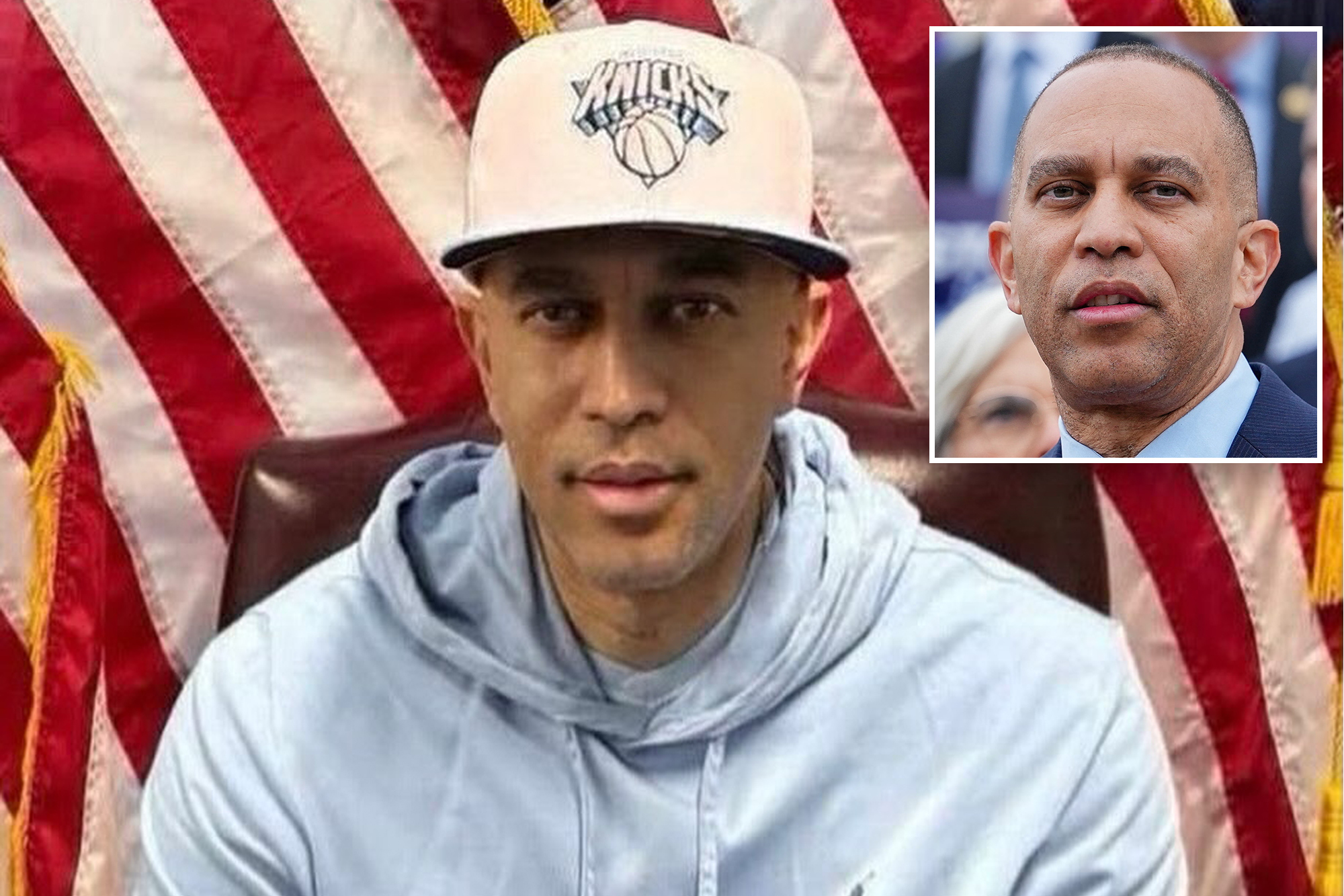 Hakeem Jeffries mocked for posting apparent Facetuned image of himself ...