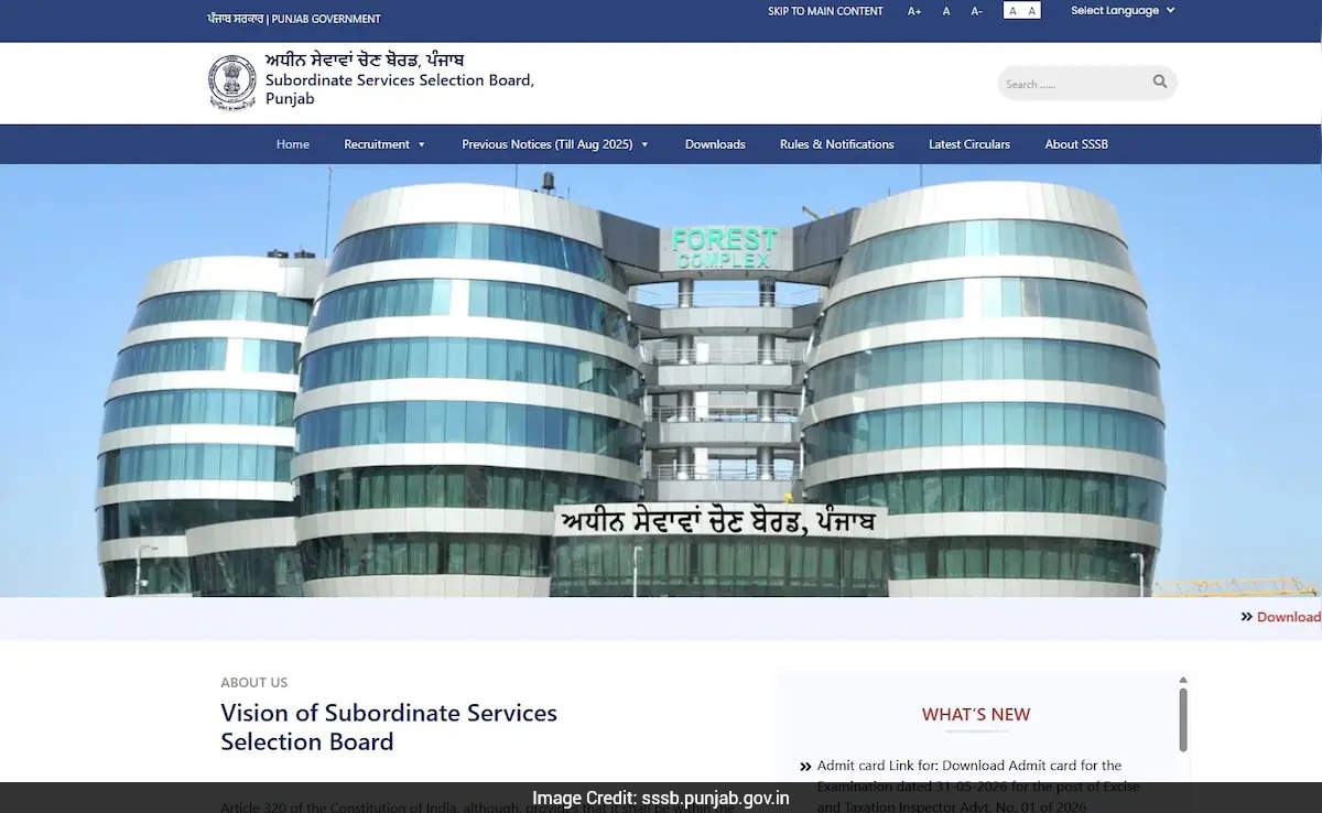 Punjab excise and taxation inspector 2026 exam: Admit card released ...