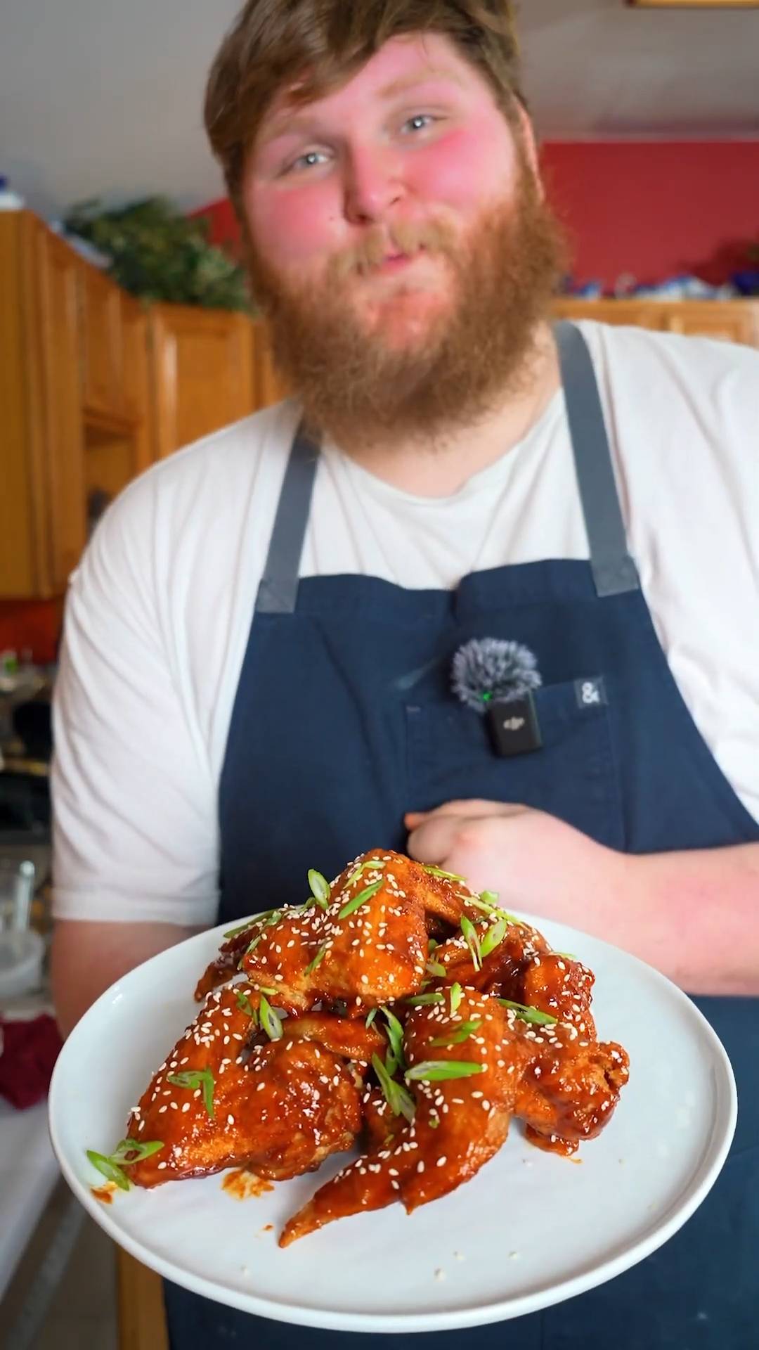 Crispy Korean fried chicken wings with sweet and spicy glaze