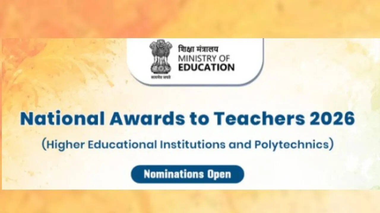 National Awards to Teachers 2026: Education Ministry invites ...