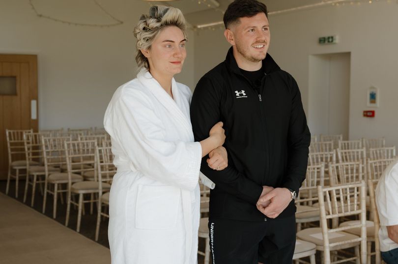 Welsh bride wed in dressing gown, rollers and no make-up so husband saw ...