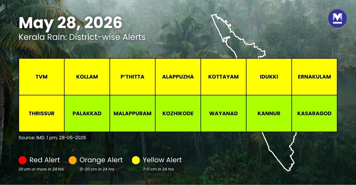IMD issues yellow alert for 8 Kerala districts; heavy rain ...