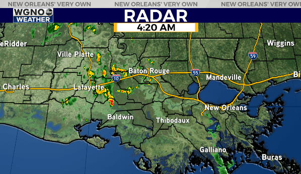 Pearl River still at minor flood stage, scattered storms again