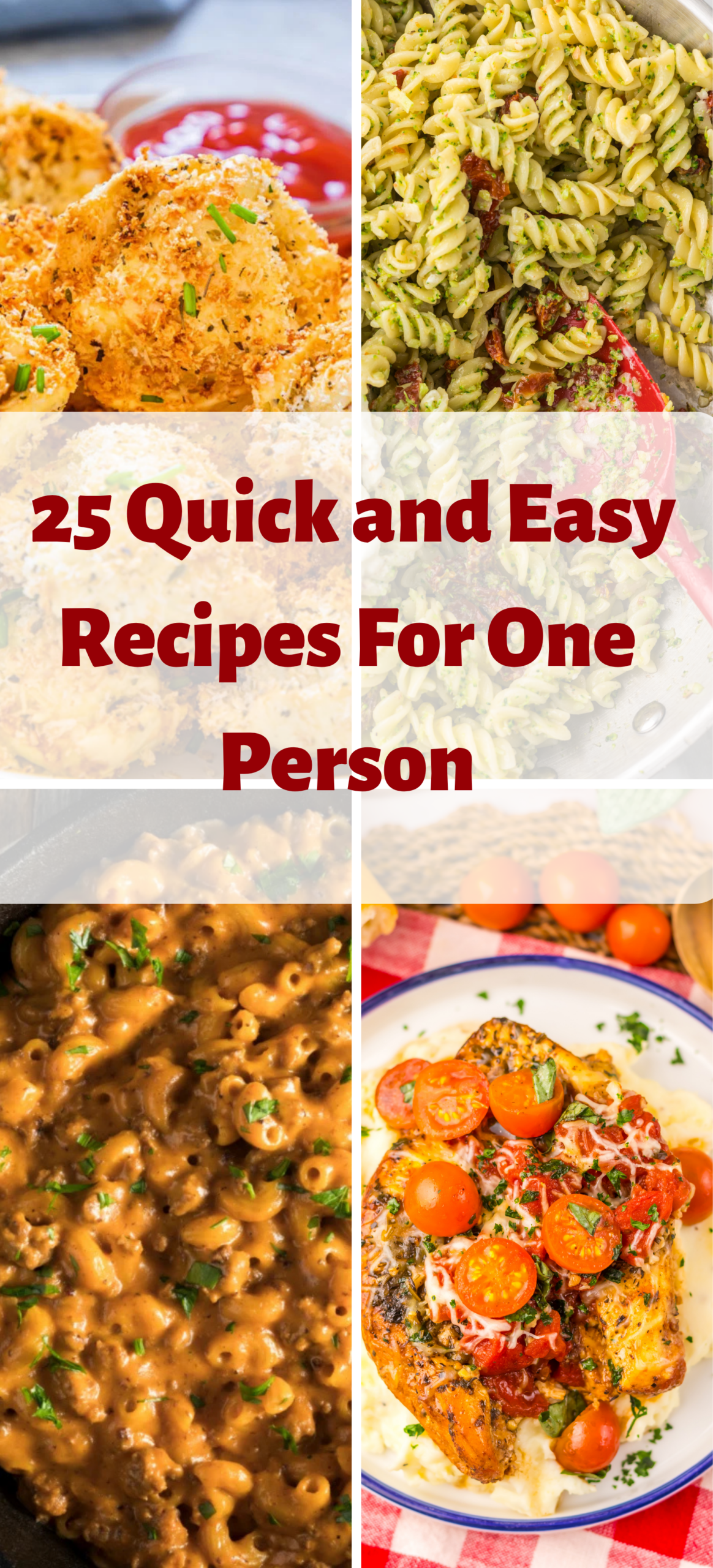 25 quick and easy recipes for one person