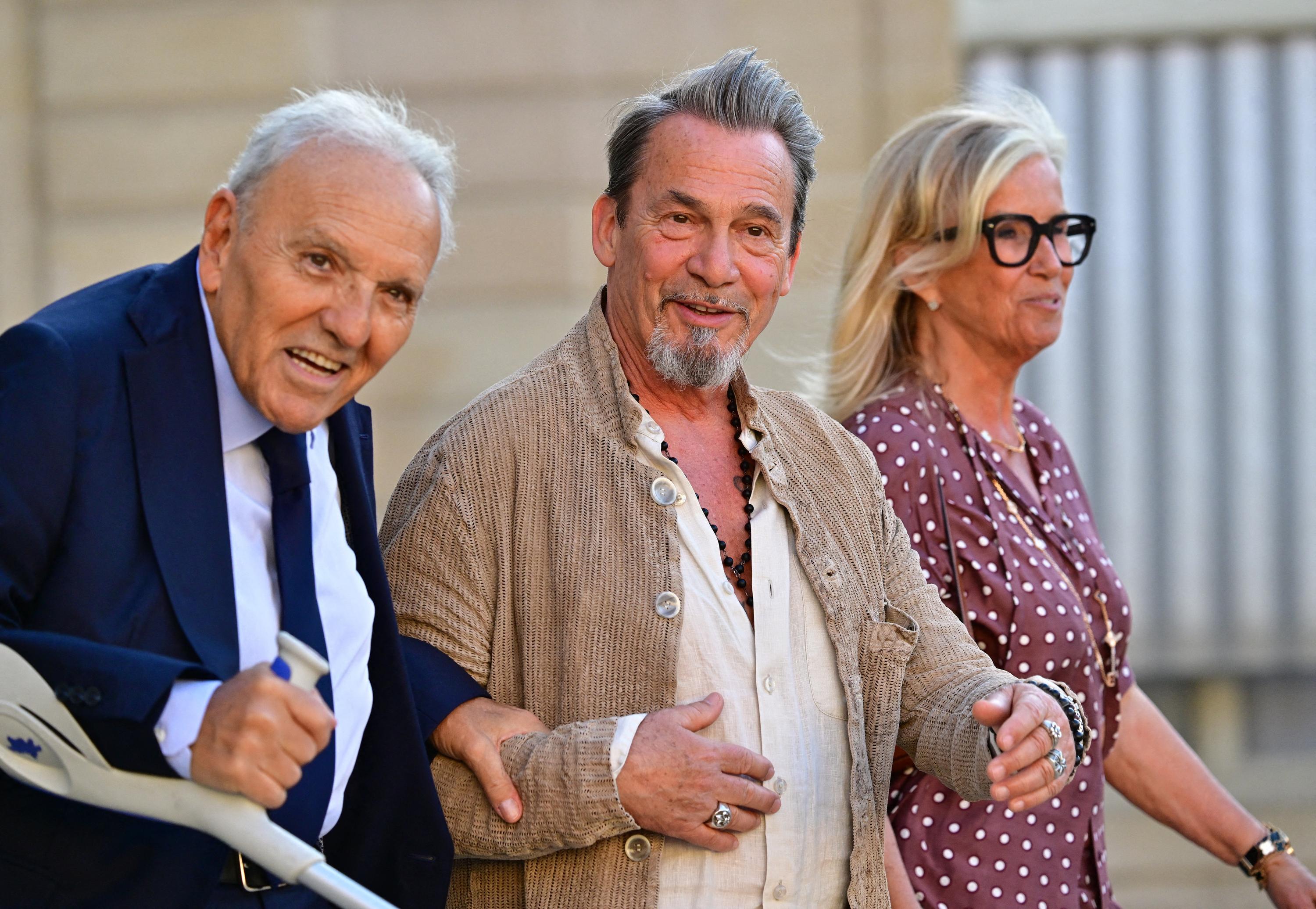 Florent Pagny et sa femme Azucena à l’Élysée, le couple tout sourire ...