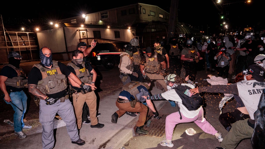 Protests over inhumane conditions at ICE facility Delaney Hall in ...