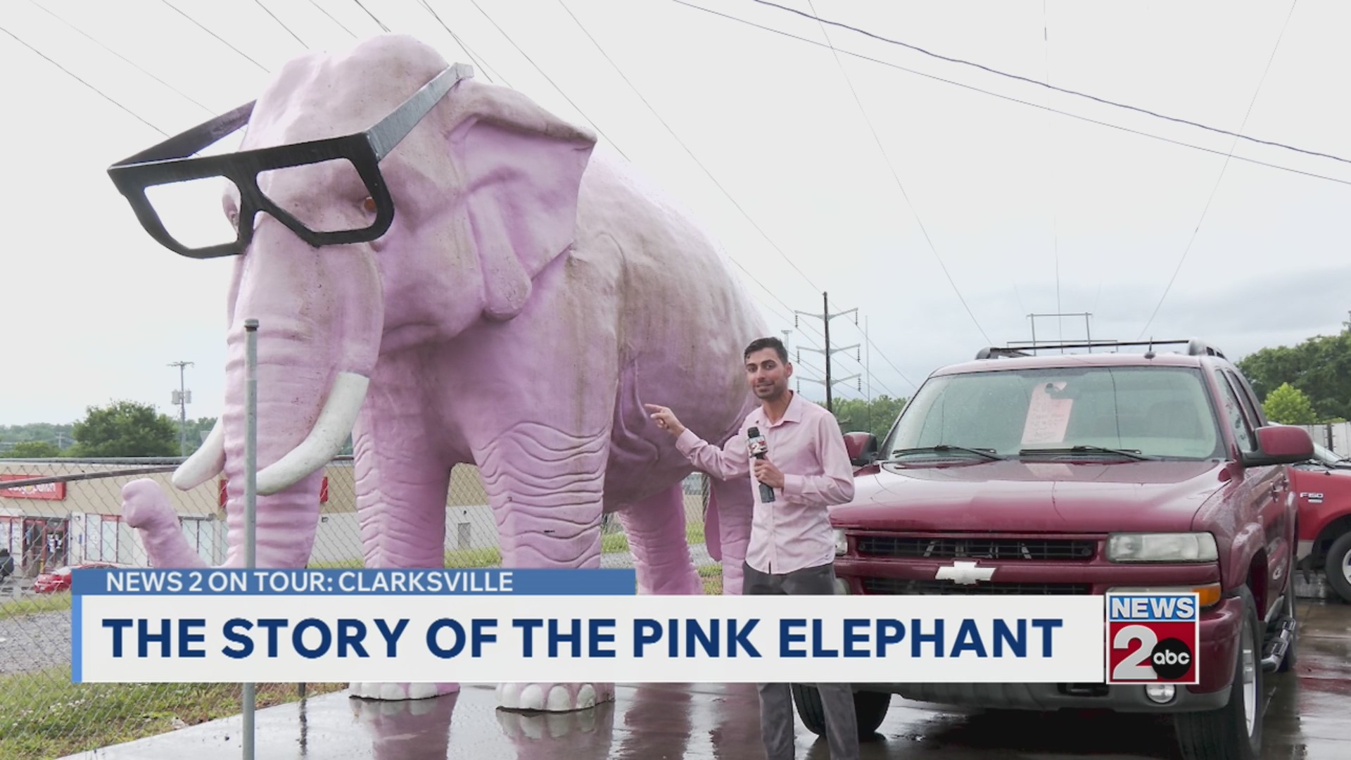 The story of Clarksville's pink elephant