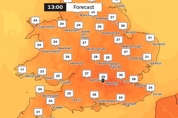 Berkshire heatwave drawing to a close as temperatures set to fall