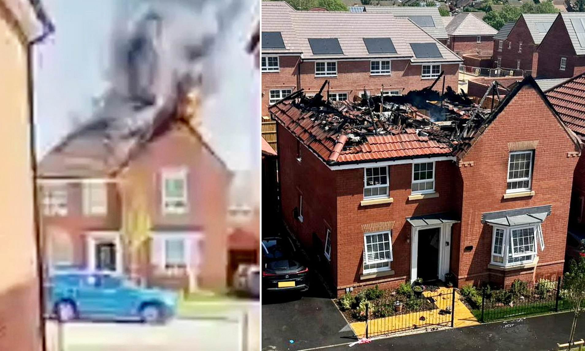 Neighbours of new-build whose solar panels exploded are terrified their ...