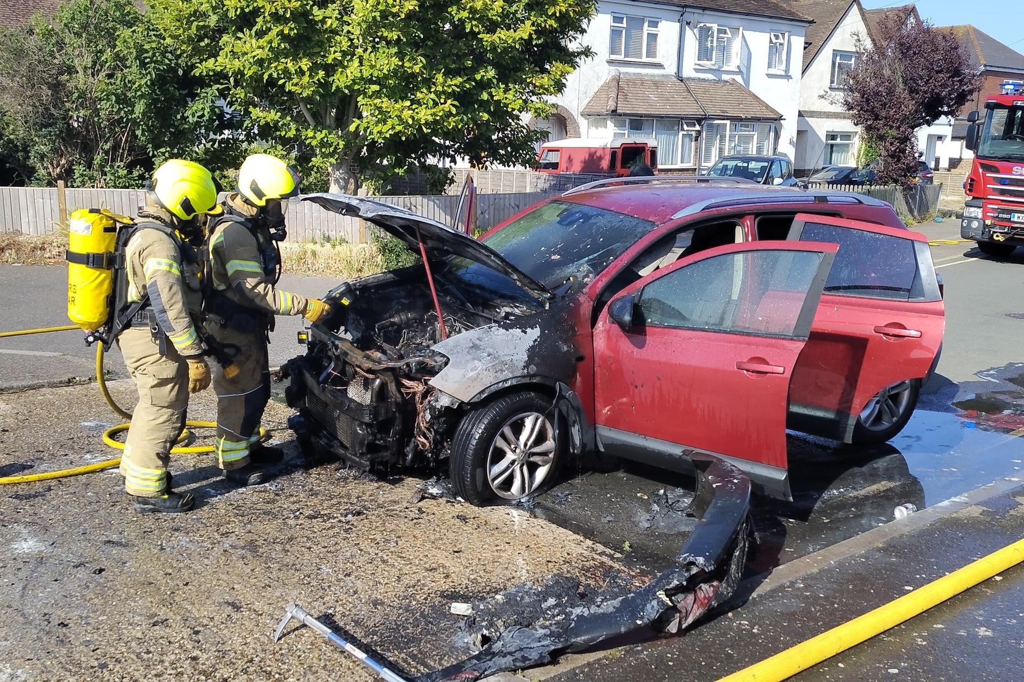 ‘Accidental ignition’ cause of car fire in Lancing