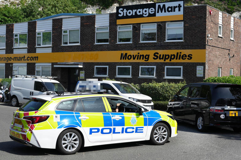 In photos: Police presence at industrial estate in Brighton