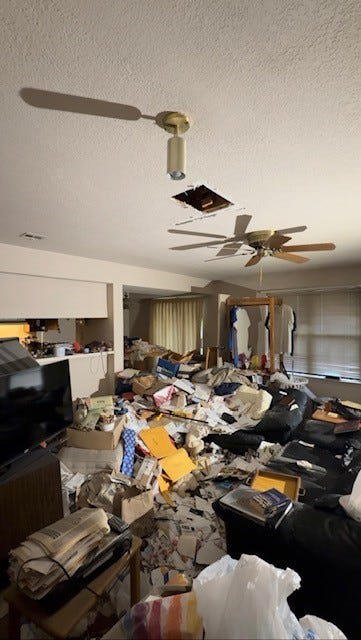 Her father hoarded. When he died, she inherited his house