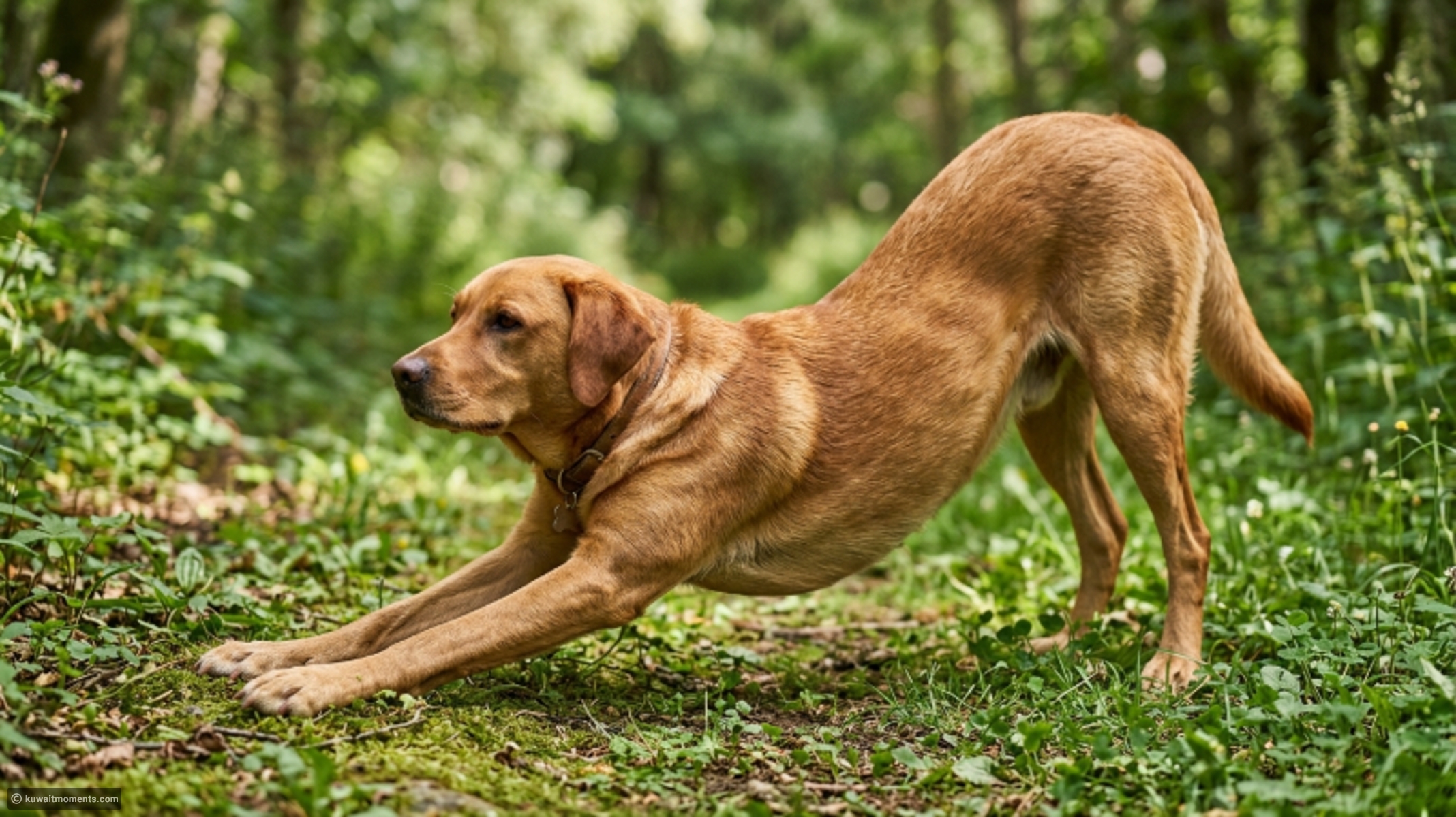 Vet explains real reason dogs stretch when they see you