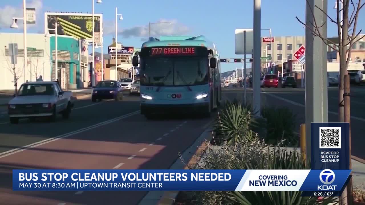 ABQ Ride hosting community bus stop cleanup