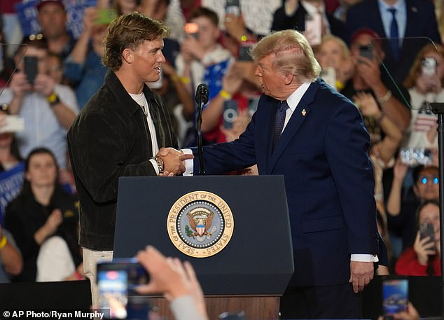 Jaxson Dart forced to address Trump speech in Giants locker room as ...
