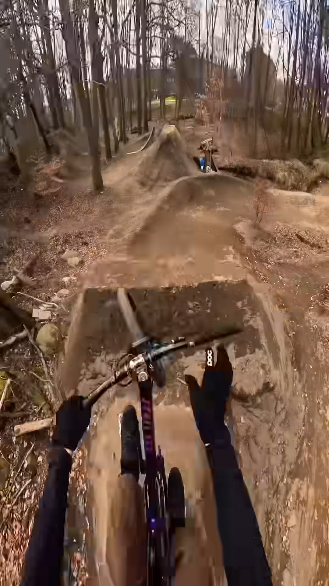 POV bike session with a 3 meter high jump