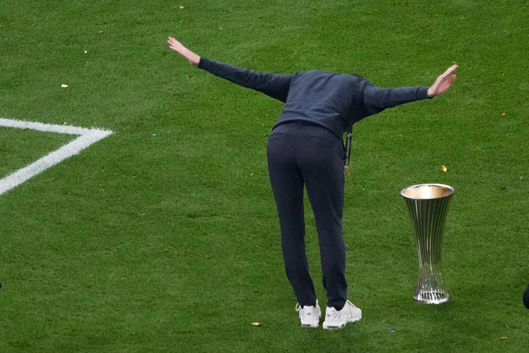 Oliver Glasner's future unclear after signing off with a trophy as ...