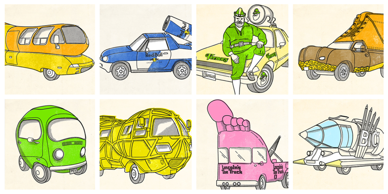 8 of the strangest promotional cars to ever hit the streets