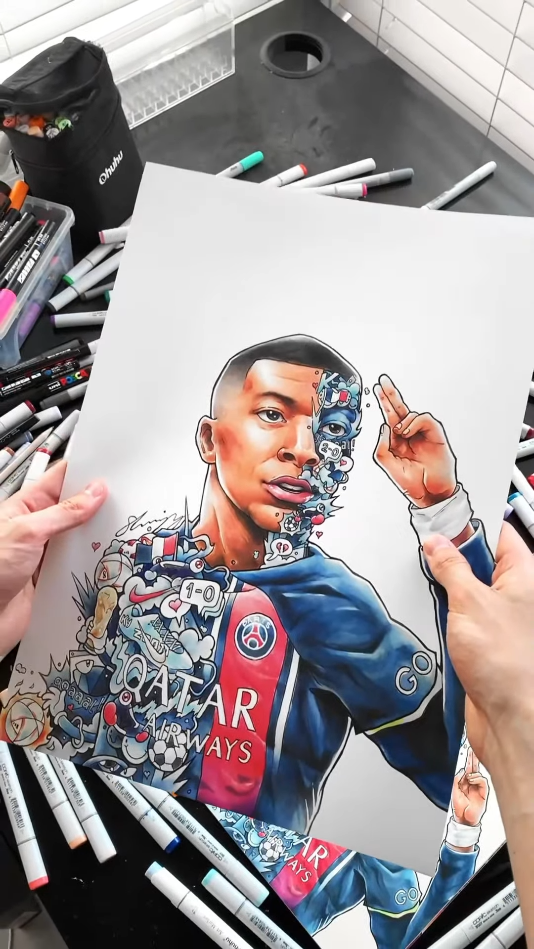 Turning an iconic football legend into doodles