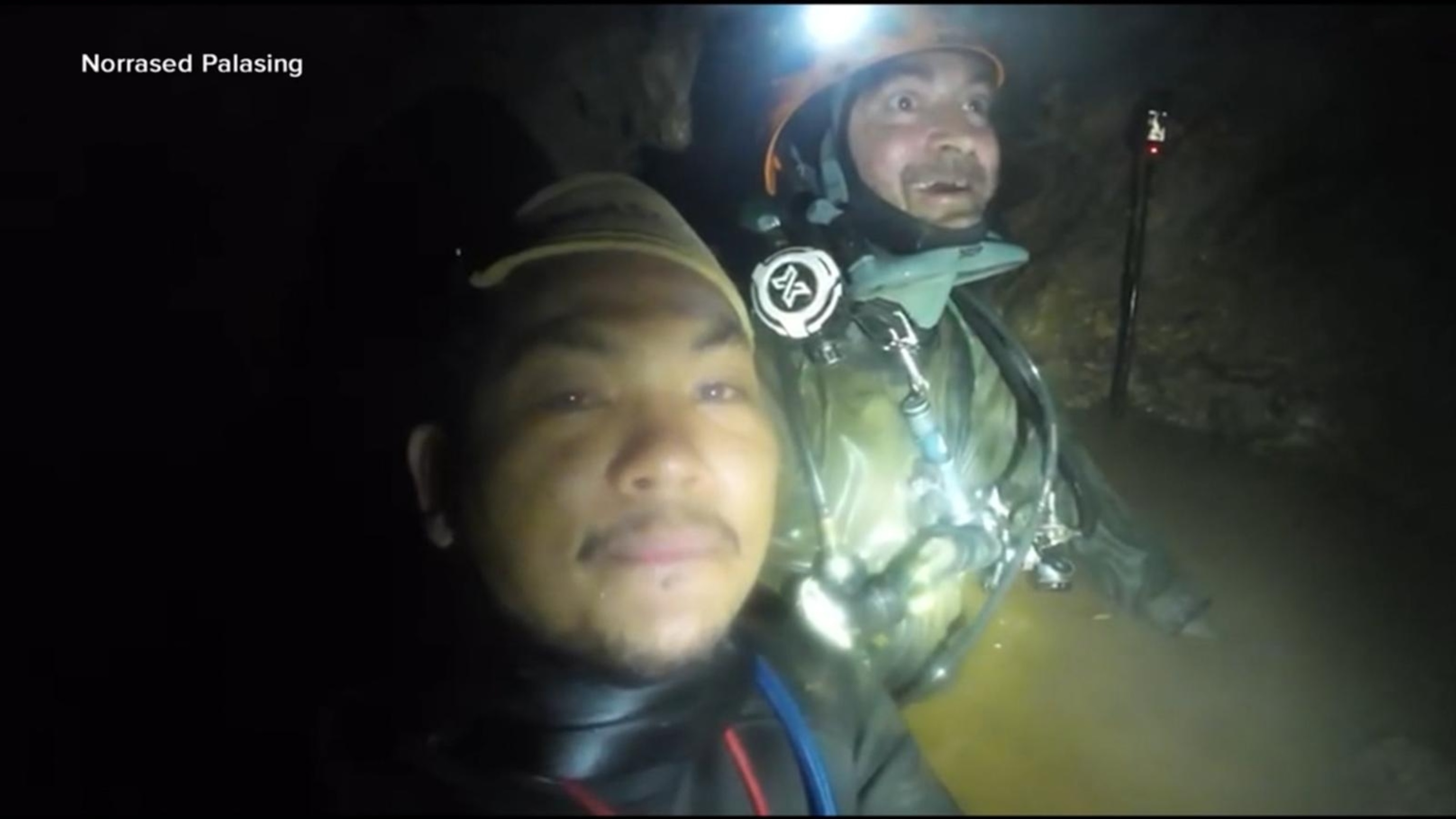 Video shows harrowing effort to rescue victims from flooded cave
