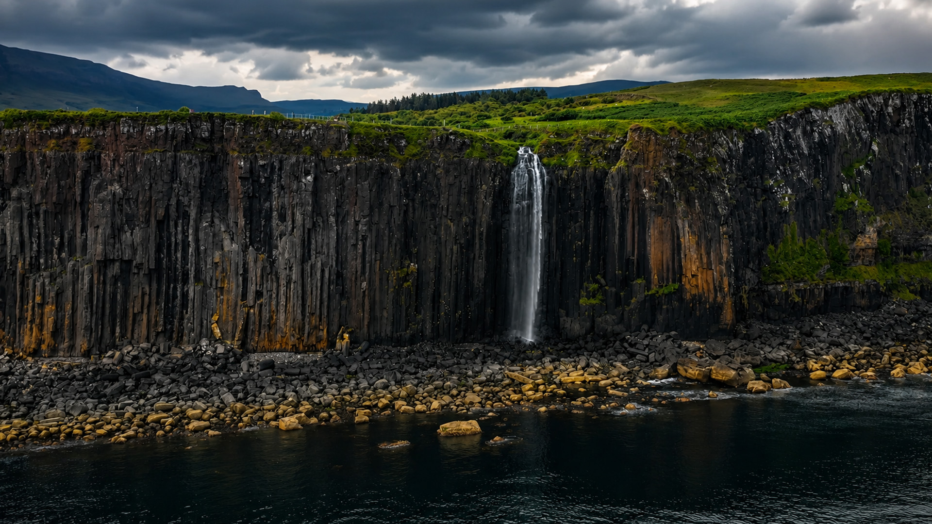 Why are these cliffs shaped like giant columns?