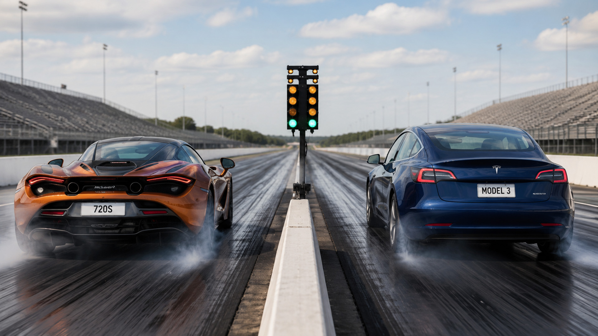 Tesla Model 3 faces McLaren 720S drag race